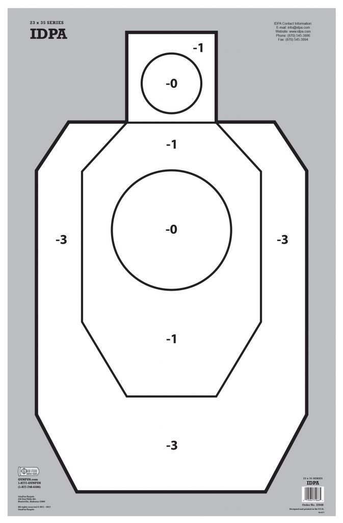 IDPA White (22040) | Military & Police Targets, Inc. 833-556-1911