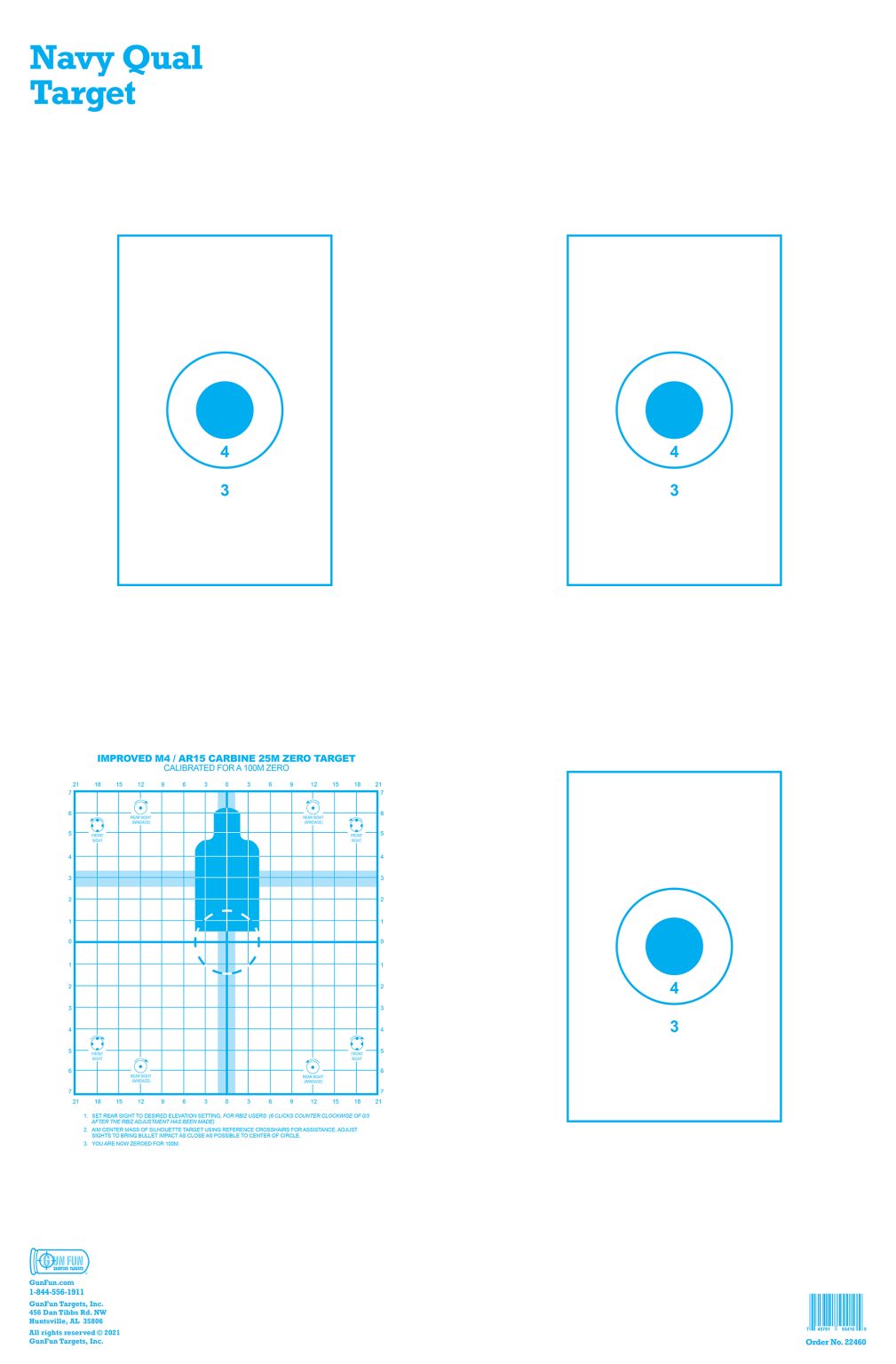 Navy Qual – M4 (22460) | Military & Police Targets, Inc. 833-556-1911