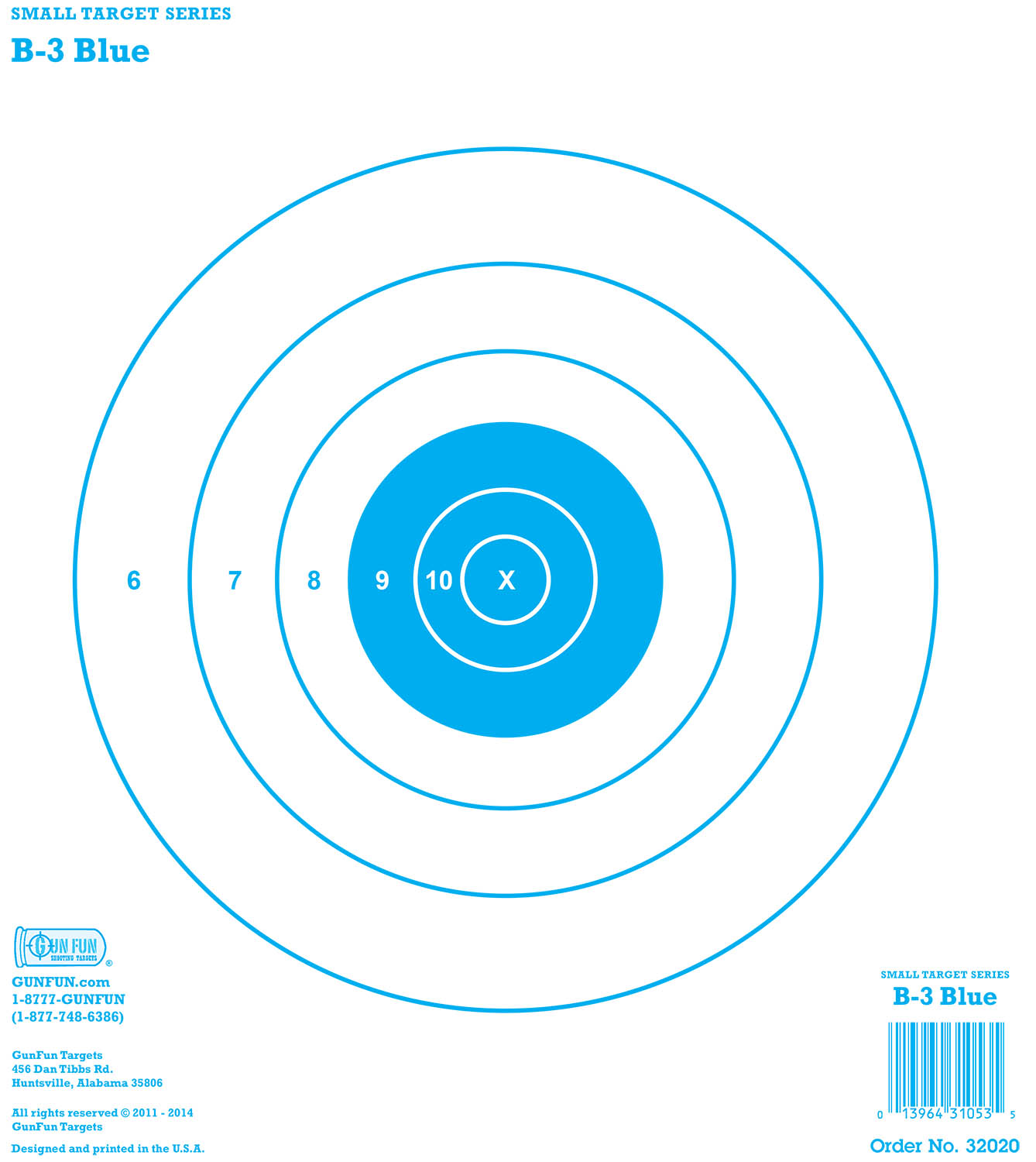 B-3 Blue (32020) | Military & Police Targets, Inc. 833-556-1911