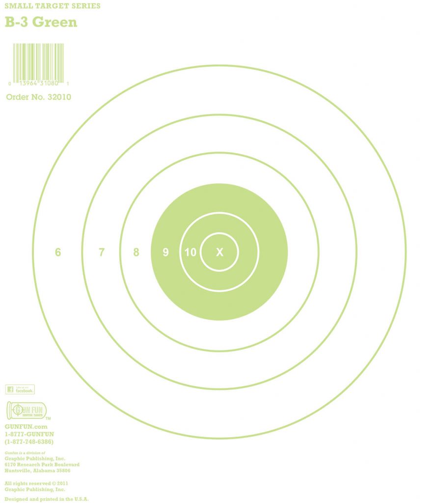 M16 A2 and A4 Zeroing Target Green (32120) | Military & Police Targets ...