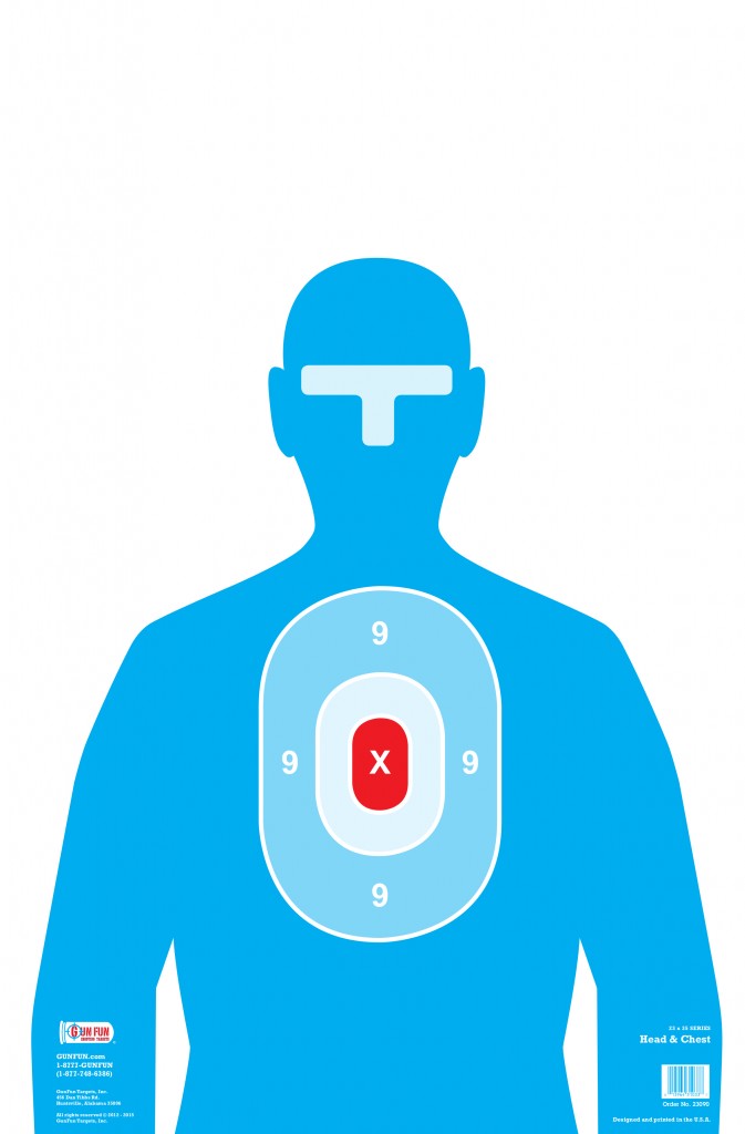 Head and Chest – Blue/Red (23090) | Military & Police Targets, Inc. 833 ...
