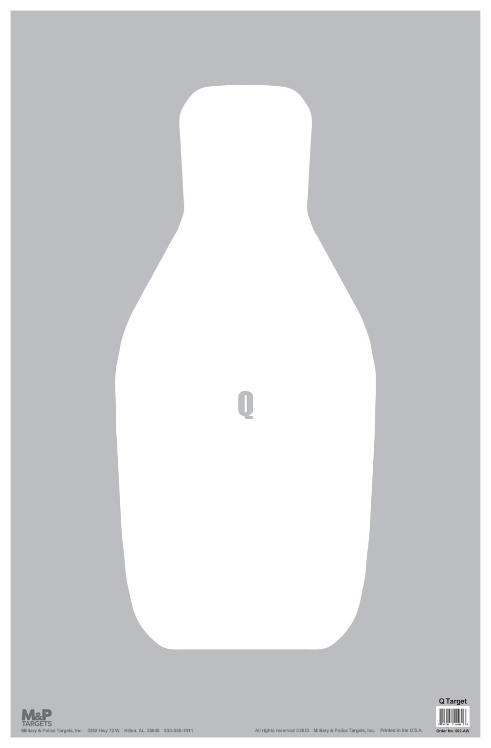 All Weather – FBI Q (002-AW) | Military & Police Targets, Inc. 833-556-1911