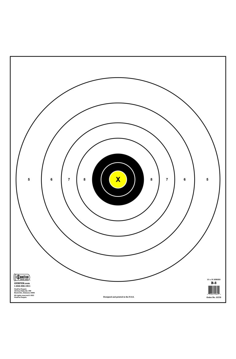B-8 with Hi-Viz Center (22770) - Military & Police Targets, Inc. 833 ...