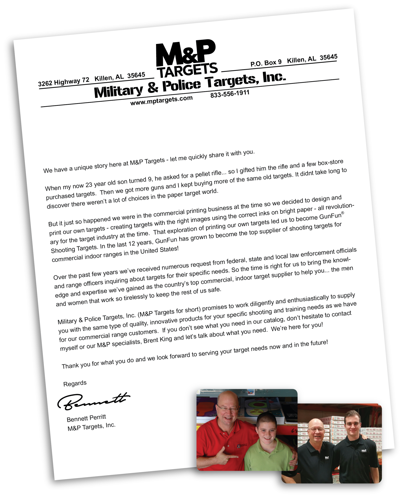 Our Story | Military & Police Targets, Inc. 833-556-1911