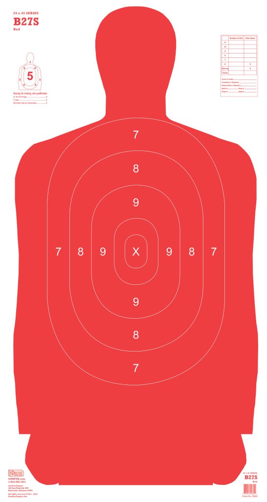 B27S Red (53080) | Military & Police Targets, Inc. 833-556-1911
