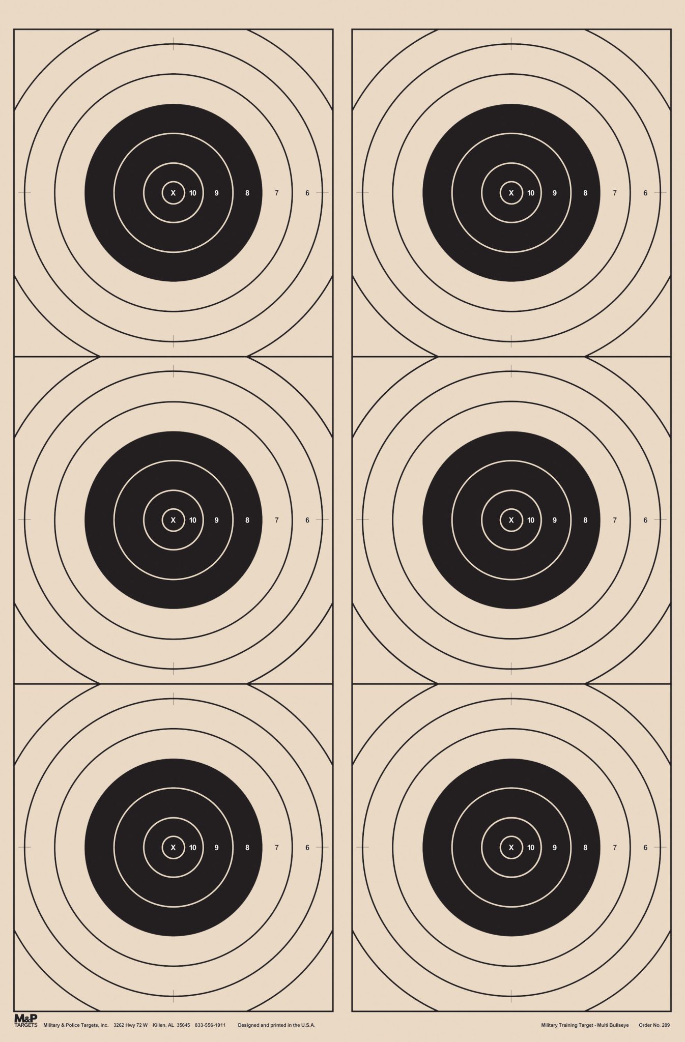 6 Bullseye Military Training (209) - Military & Police Targets, Inc ...