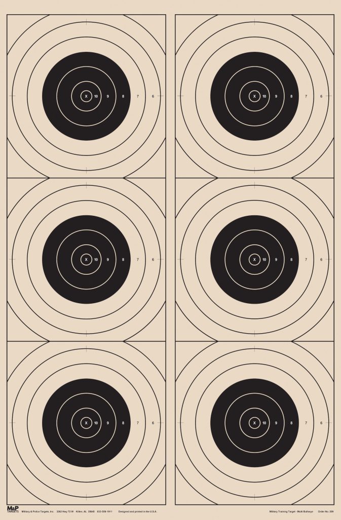 6 Bullseye Military Training (209) | Military & Police Targets, Inc ...