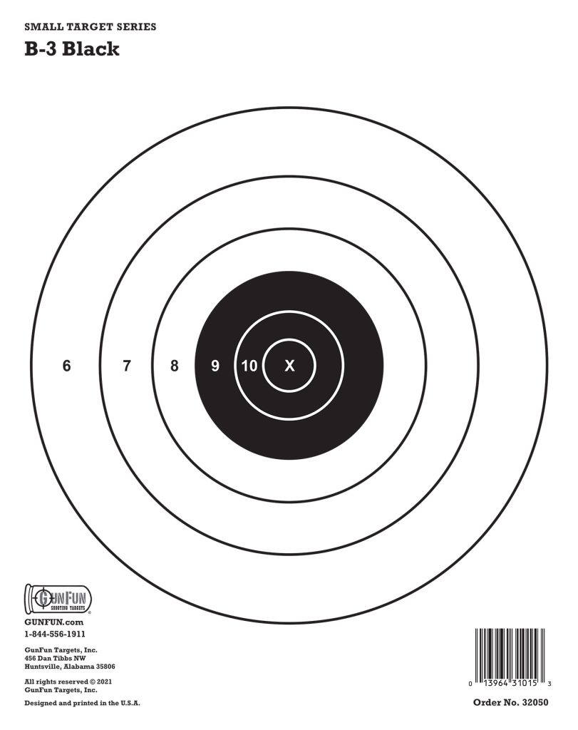 B-3 Black (32050) | Military & Police Targets, Inc. 833-556-1911