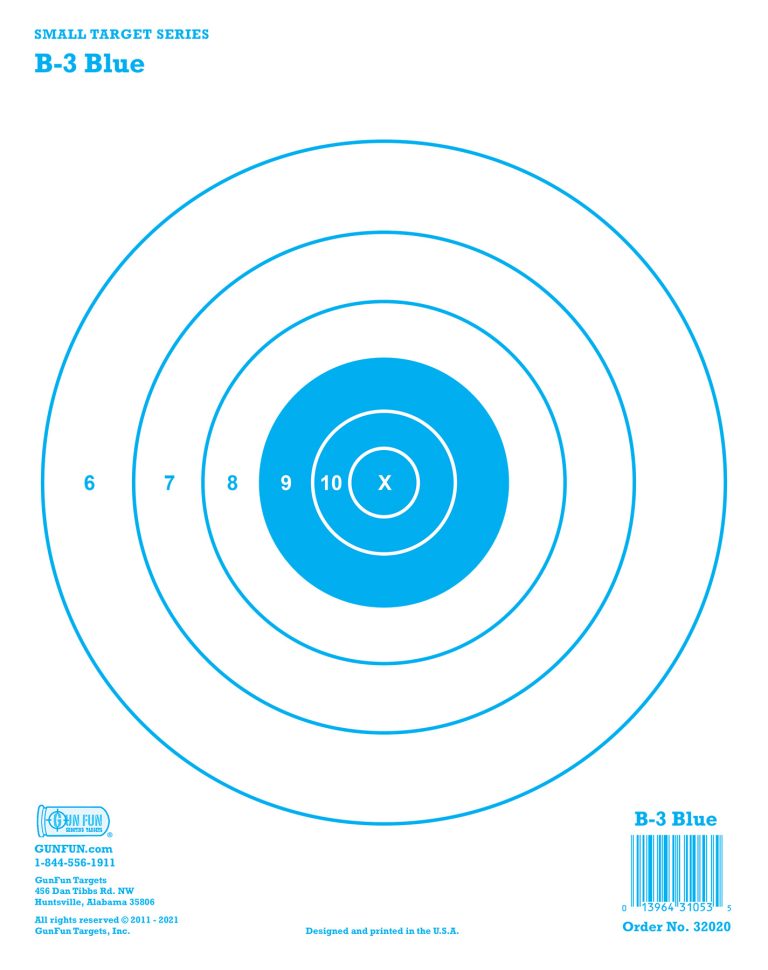 B-3 Blue (32020) - Military & Police Targets, Inc. 833-556-1911Military ...