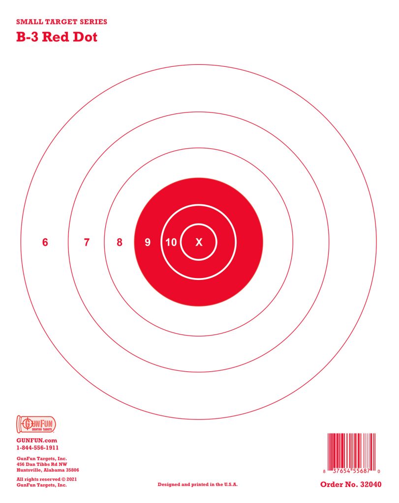 B-3 Red (32040) | Military & Police Targets, Inc. 833-556-1911