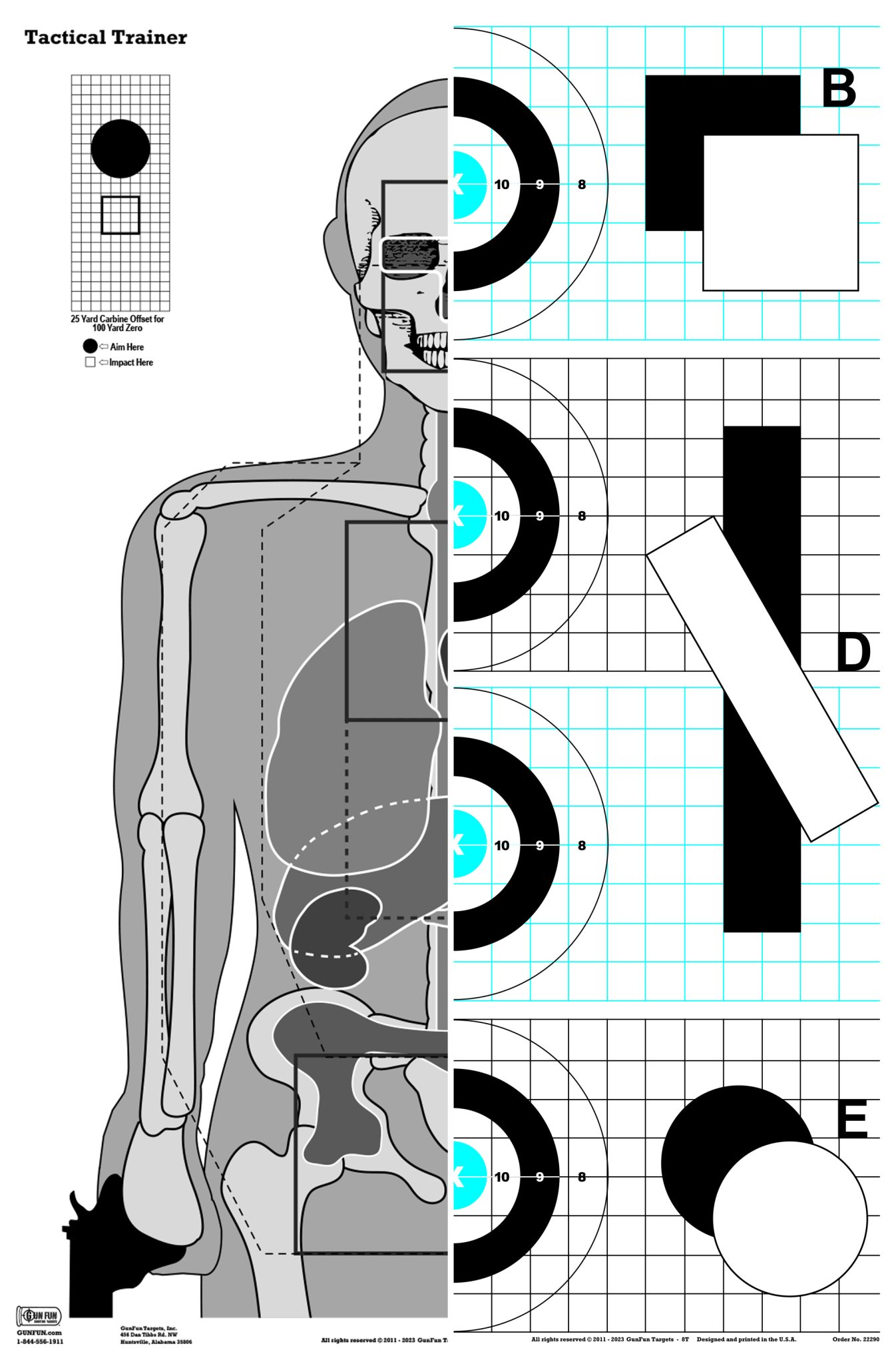 Tactical Trainer (22290) | Military & Police Targets, Inc. 833-556-1911